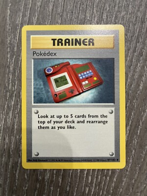 Shadowless Pokedex Base Set 1999 87/102 Pokemon Card EXC | eBay