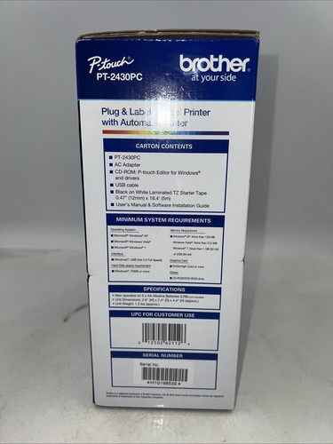 Brother PT-2430PC PC-Connectable Label Maker with Auto Cutter | eBay