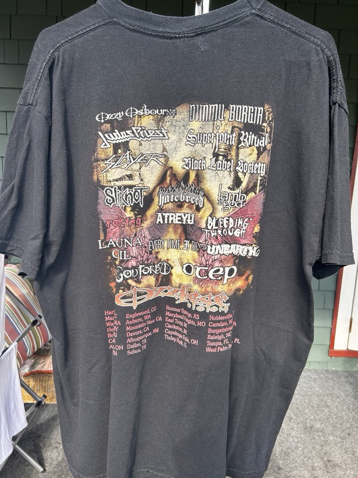 Ozzy Osbourne Ozzfest 2004 Tour Shirt XL Jerzees Slayer Slipknot ...