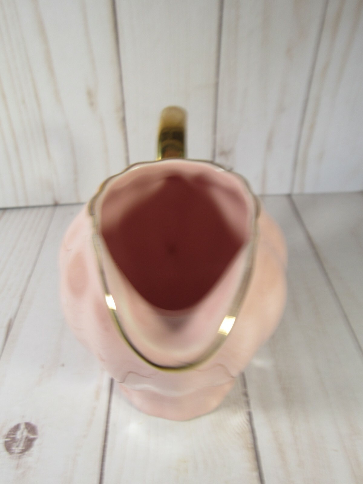 Creamer Pink LUSTERWARE Grace Teaware Gold Plated Handle and Trim 4 1/2 ...