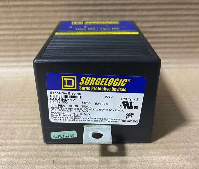 NEW SQUARE D MA4IMA12 SURGELOGIC SURGE PROTECTIVE DEVICE MA 277V 120K ...