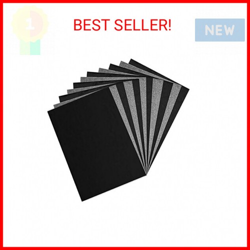 Longtereen 100 Sheets Carbon Paper, Black Graphite Paper for Tracing ...