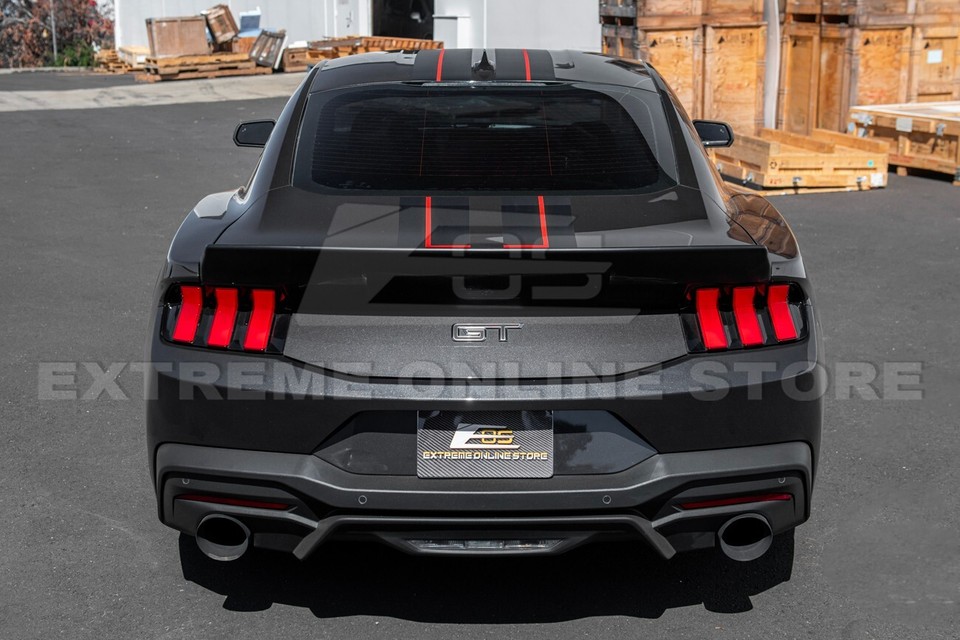 For 24-Up Ford Mustang GT Dual RALLY RedLine Vinyl 3M Decals Hood Body ...