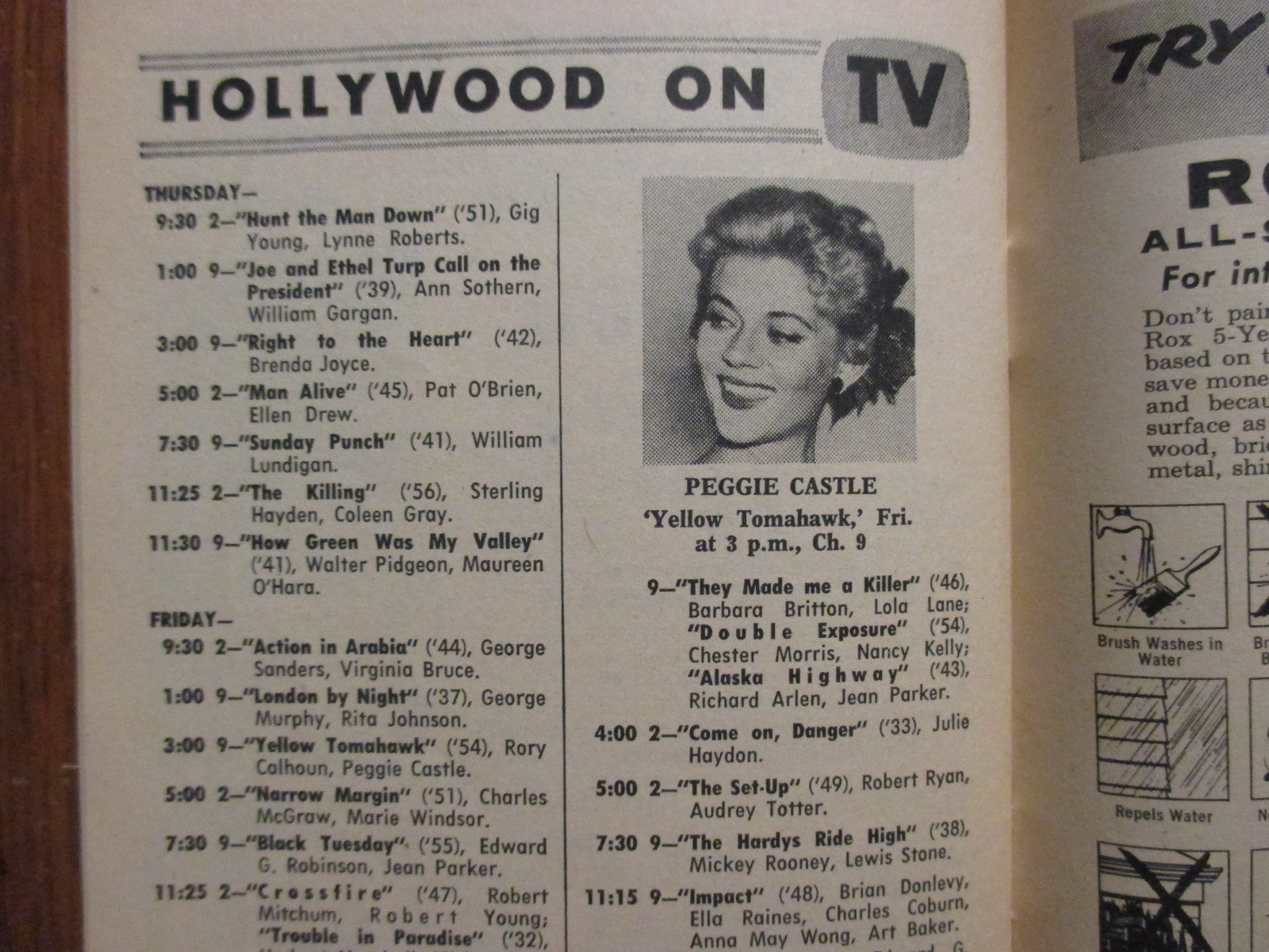 Ma-1960 Detroit News TV Mag(JUNE LOCKHART/TONY CURTIS/PENNEY PARKER ...