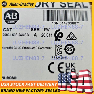 New Sealed Allen-Bradley 2080-L50E-24QBB Micro850 24 I/O EtherNet/IP ...