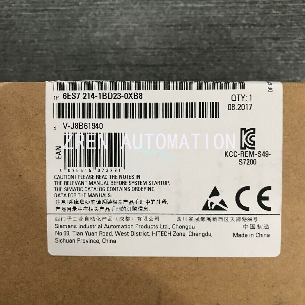 6ES7214-1BD23-0XB8 SIEMENS SIMATIC S7-200 CN CPU 224 Compact Unit Brand ...