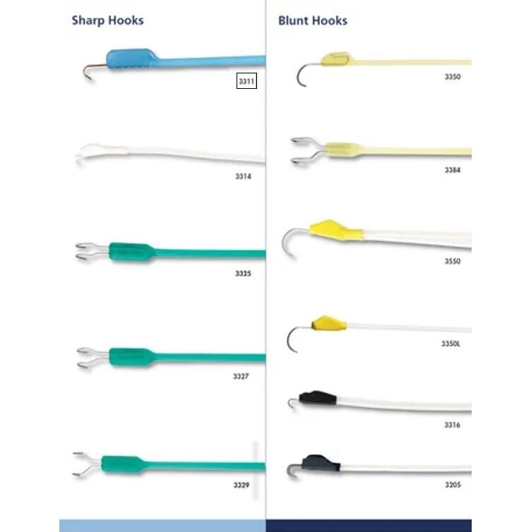 *8-Piece* Cooper Surgical Lone Star Elastic Stays 3mm Sharp Hook Sterile 3314-8G | eBay