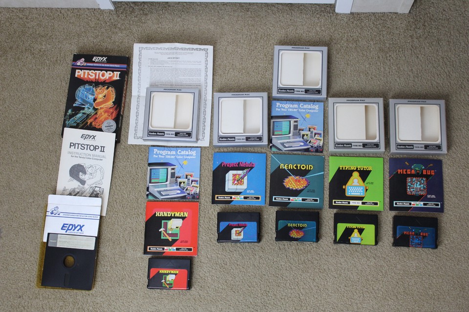 RADIO SHACK TANDY TRS-80 COLOR COMPUTER 2 & 10 GAMES MODEM APPLIANCE ...