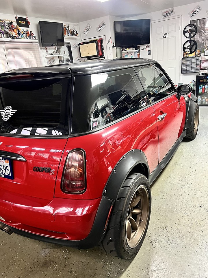 For Mini Cooper S R53 R56 R58 4PCS Fender Flares Extra Wide Body Kit ...