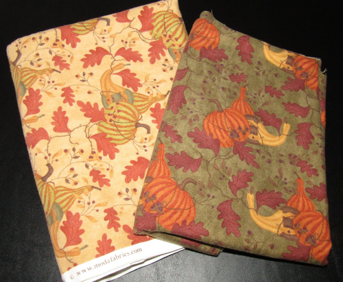 2 PIECES FLANNEL SWEET POTATO PIE SANDY GERVAIS MODA FABRIC PUMPKIN ...