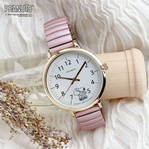 FIELD WORK PEANUTS Snoopy Pearl Extension Metal Belt Analog Watch PNT027-2 Pink | eBay