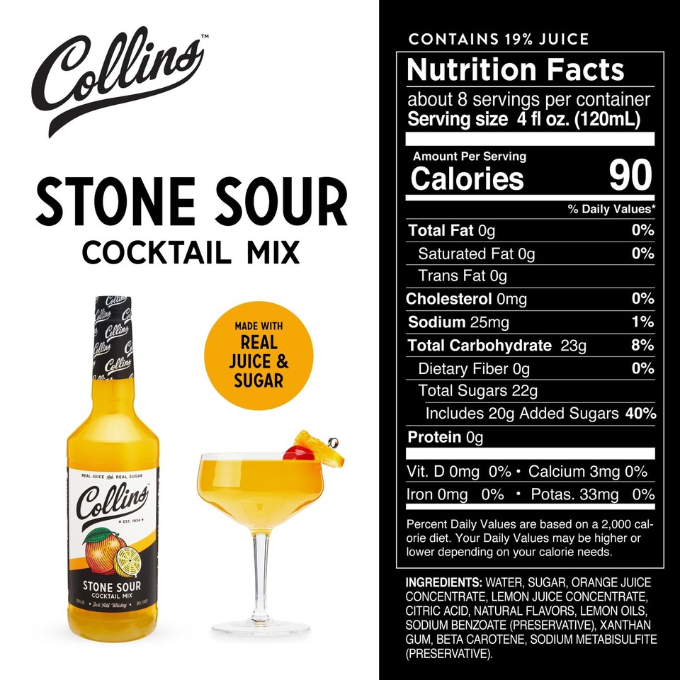 Stone Sour Drink Mix | Made With Real Orange and Lemon Juice With ...