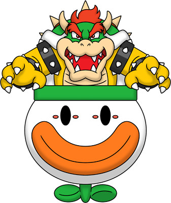 Bowser sticker super mario clown car nintendo skate cell laptop bumper ...