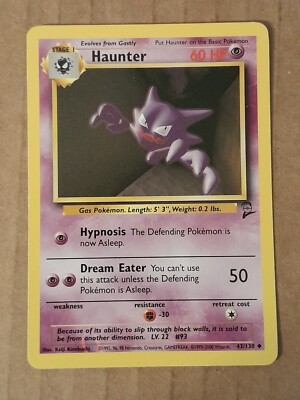Pokemon Haunter 43/130 Base Set 2 NM-Mint See Pictures | eBay
