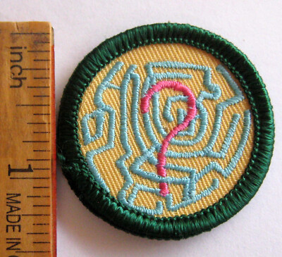 Girl Scout 2001 Junior CHOICE IS YOURS BADGE Question Mark Patch Making ...