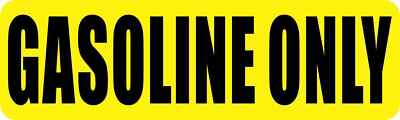 10x3 Gasoline Only Sticker Vinyl Vehicle Fuel Container Sign Car Truck ...