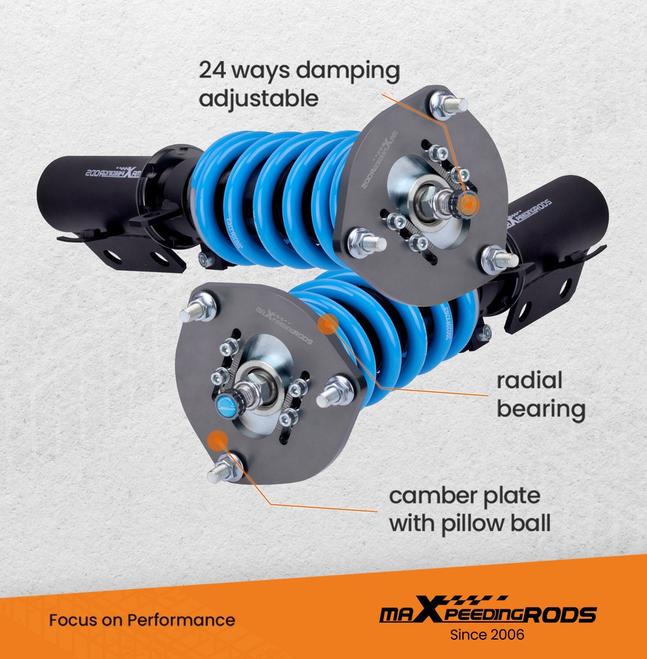 24 Level Damper Coilovers Suspension Lowering Kit for Toyota Camry 07 ...