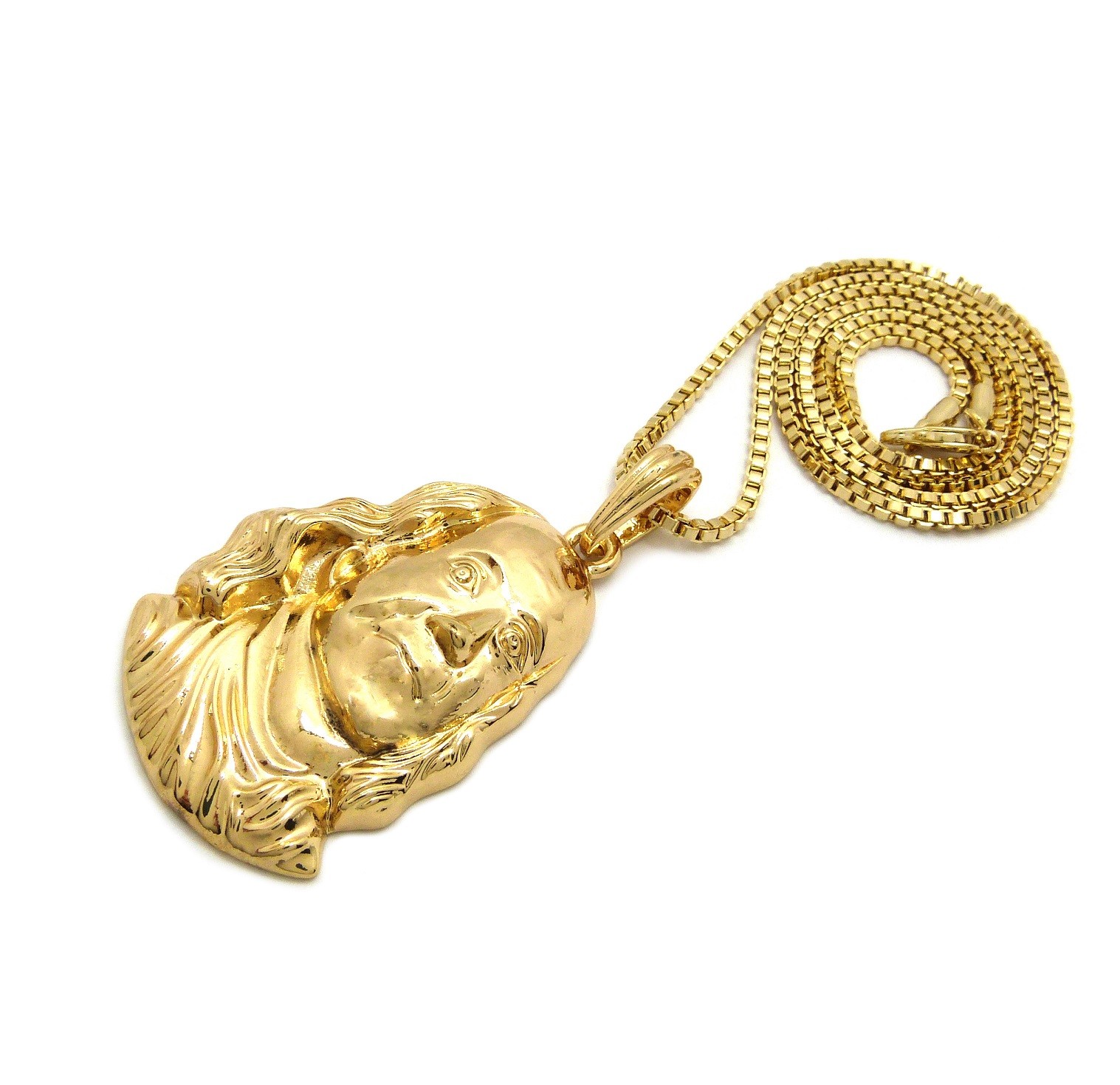 NEW BENJAMIN FRANKLIN PENDANT & 24" BOX/CUBAN/ROPE CHAIN NECKLACES ...