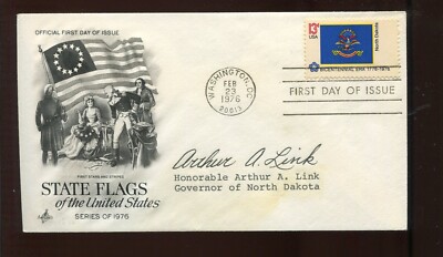 Arthur Link North Dakota Governor Signed Cover LV6908 | eBay