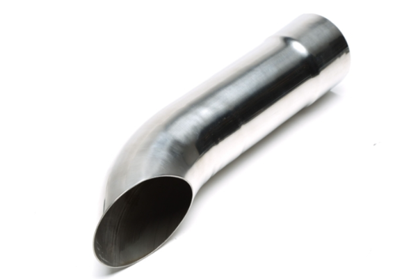 Exhaust Tailpipe Trim Weld-On Pipe Stainless Steel Angle Sharp 85mm ...