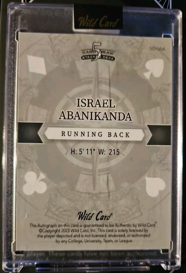 🔥2023 Wildcard 5 Card Draw Stacked Deck Israel Abanikanda Auto 1/3 NY ...