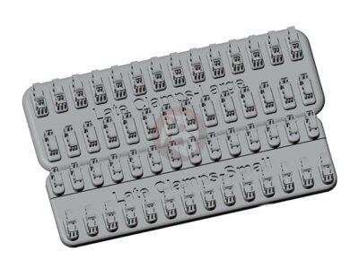 MJ Miniatures 1/35 German Type 1 & 2 Late Tool Clamps (Closed) (28 ea ...