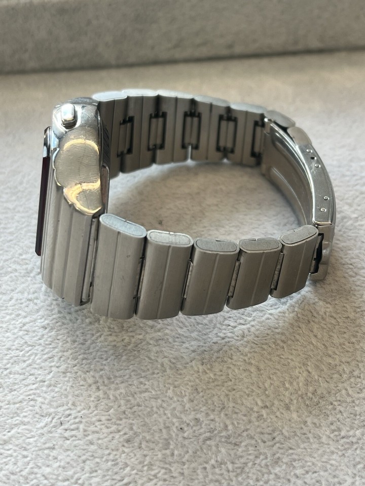 Hamilton QED Men's Red LED Watch 41mm w/ Bracelet - Pulsar P2 UNTESTED ...