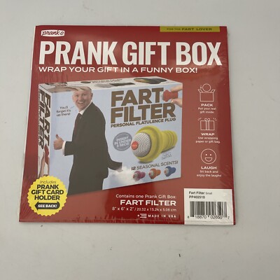 Funny Prank Small Gift Box Fart Filter 8x6x2 Wrap Real Gift in Gag Joke ...