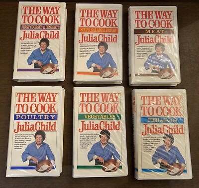 Vintage JULIA CHILD The Way To Cook 6 VHS Set — Knopf Video Books 1980s ...
