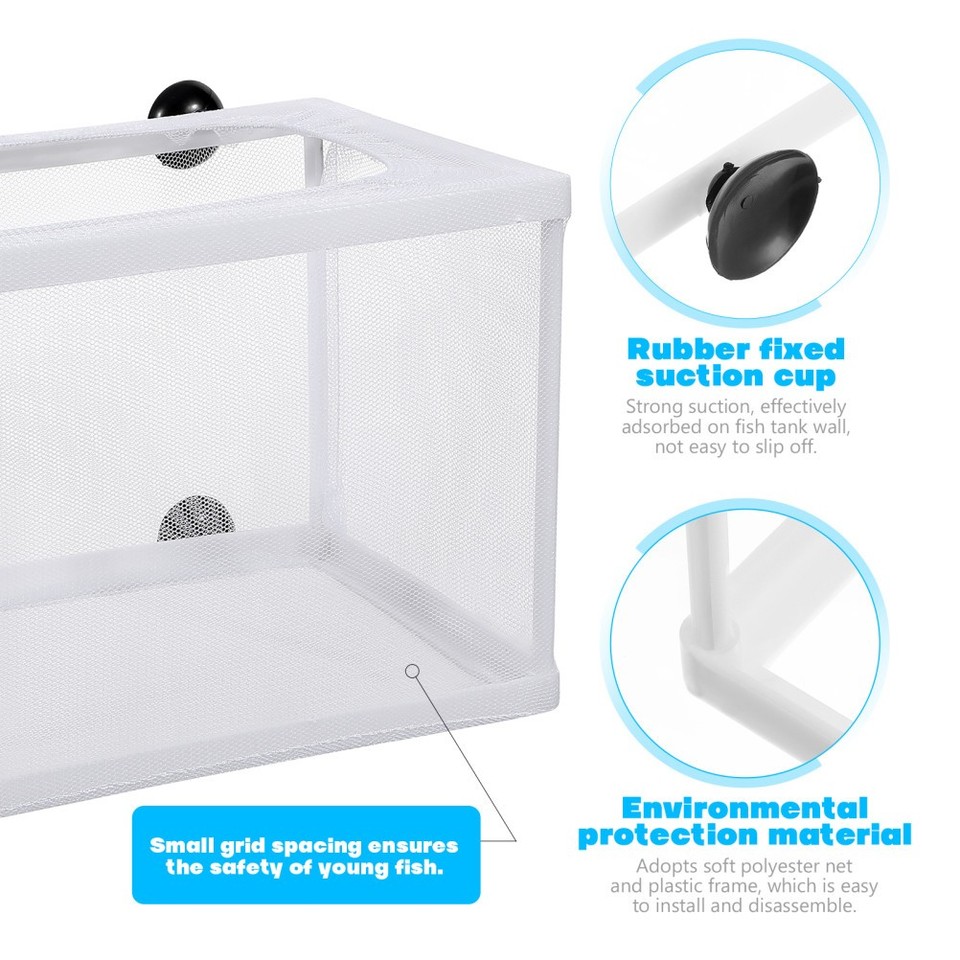 Aquarium Hatching Isolation Net Fish Tank Breeding Box Separation Betta ...