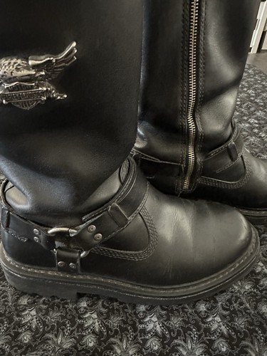 Harley-Davidson Men’s Engineer Boots Black Size. 9 Side Zip. Great ...