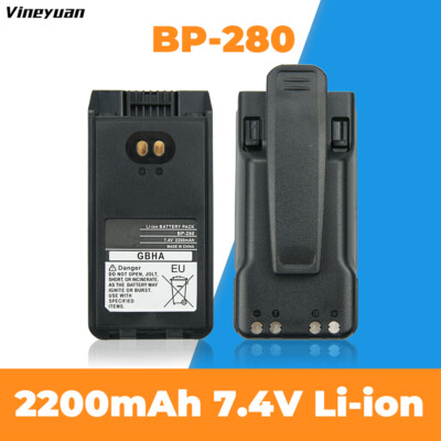 BP-280 2200mAh Li-ion Battery For ICOM IC-F1000 F2000 F1100 F2100 BP ...