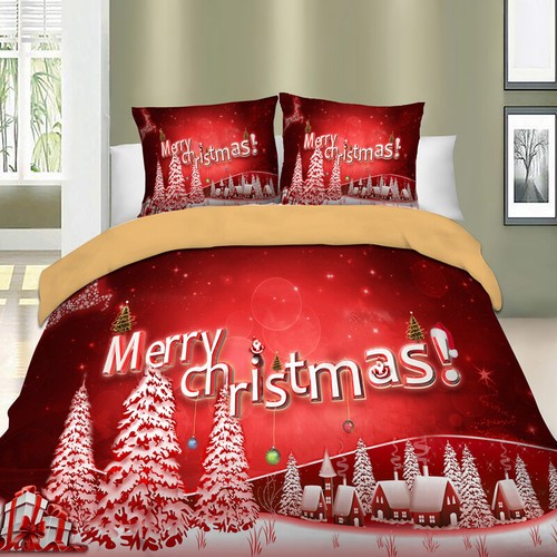Christmas Tree Quilt Doona Duvet Covers Set Double/Queen/King All Size ...