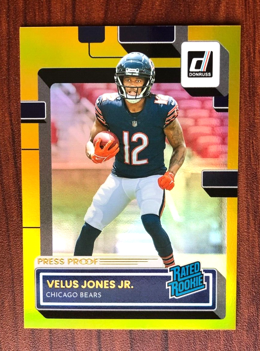 2022 Donruss VELUS JONES JR Rated Rookie Gold HOLO Foil Press Proof ...
