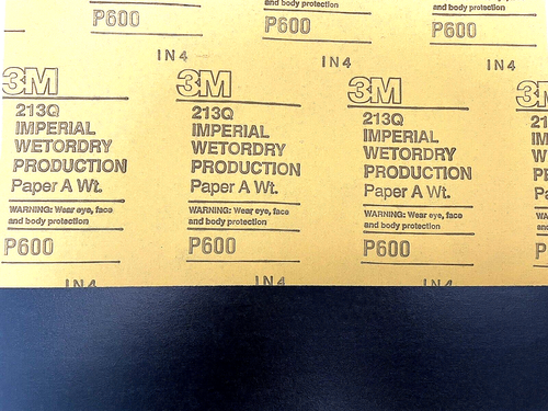 30 open/box 3M P600 Grit 213Q 9" x 11" Imperial Wet or Dry Sandpaper ...