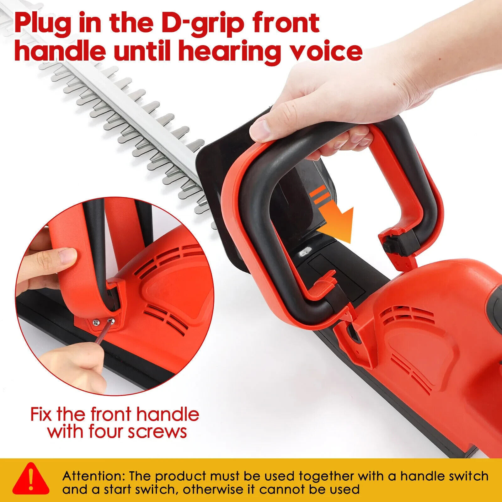 Cordless Hedge Trimmer Rechargeable Electric Cutter Garden Tool With 2 ...