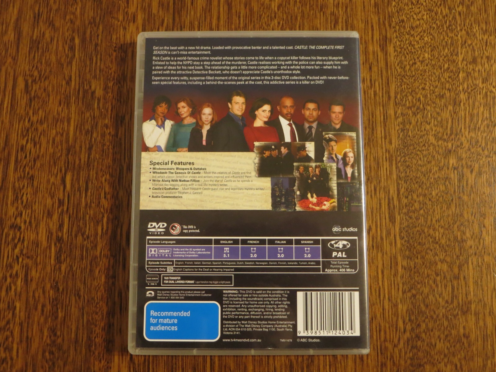 Castle : Season 1 (DVD, 2009) Region 4 9398511124034 | eBay