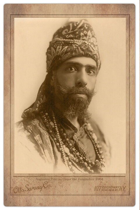 AUGUSTUS POST 1904 As Omar the Tentmaker PHOTO CARD CDV Aged Reprint | eBay