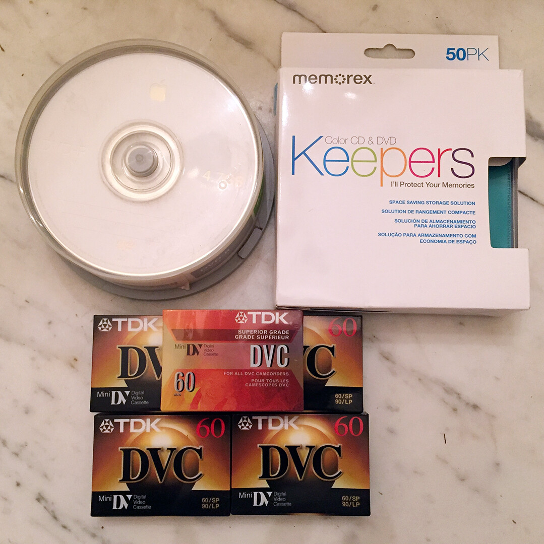 REDUCED Lot of New 5 Apple DVD-R & 20 Memorex CD-R & 5 TDK DVC60 &10 ...