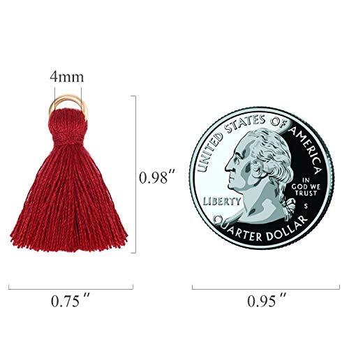 Wholesale Mini Dark Red Tassel Charms Soft Handmade Tassels Bulk for ...