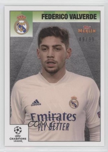 2020-21 Topps Merlin's Heritage 95 UCL - Federico Valverde #002 Black ...
