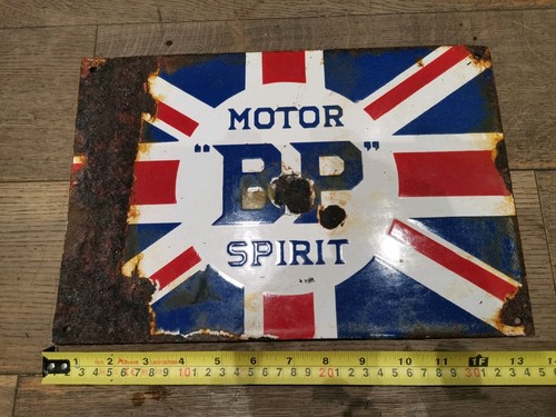 Vintage Style Motor BP Spirit Enamel Advertising/Garage Sign 12” X 8 ...