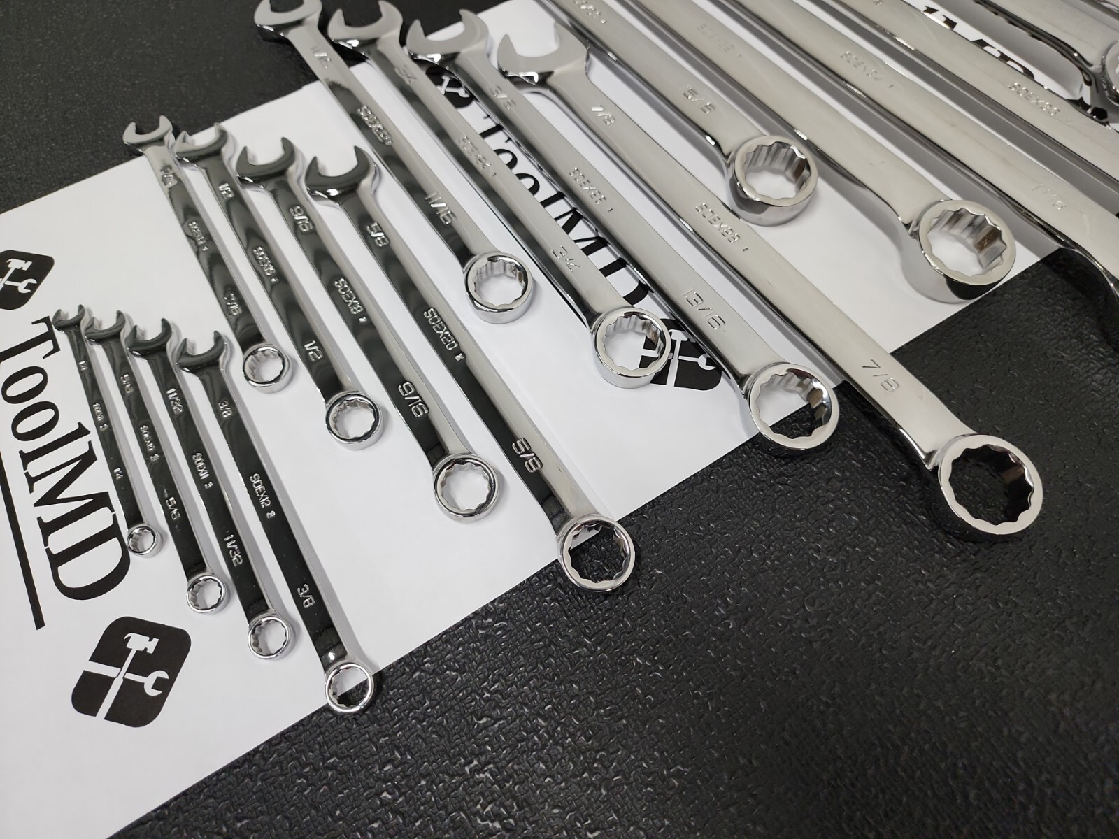 Snap-on Tools USA NEW 19pc MASTER SAE Flank Drive Plus Combo Wrench Set ...