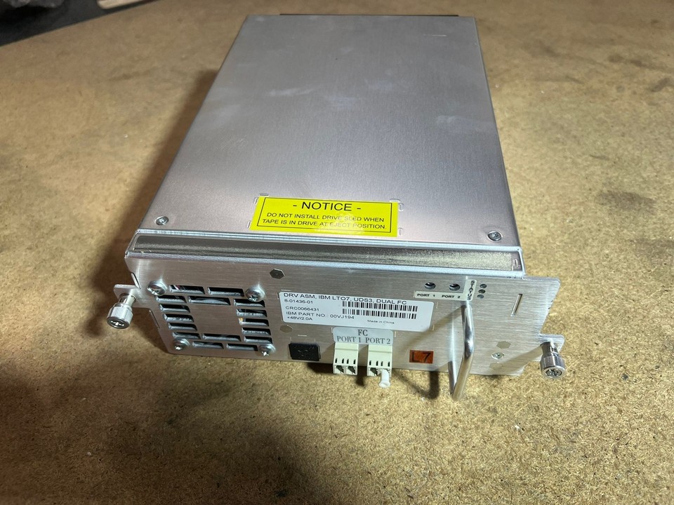 IBM LTO-7 FC Full Height Ultrium7 Tape Drive UDS3 DUAL-FC 00VJ194 ...