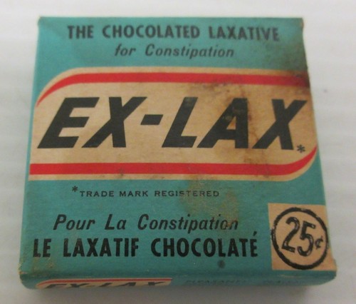 Vintage 25 Cent Ex-Lax The Chocolated Laxative Cardboard Box | eBay