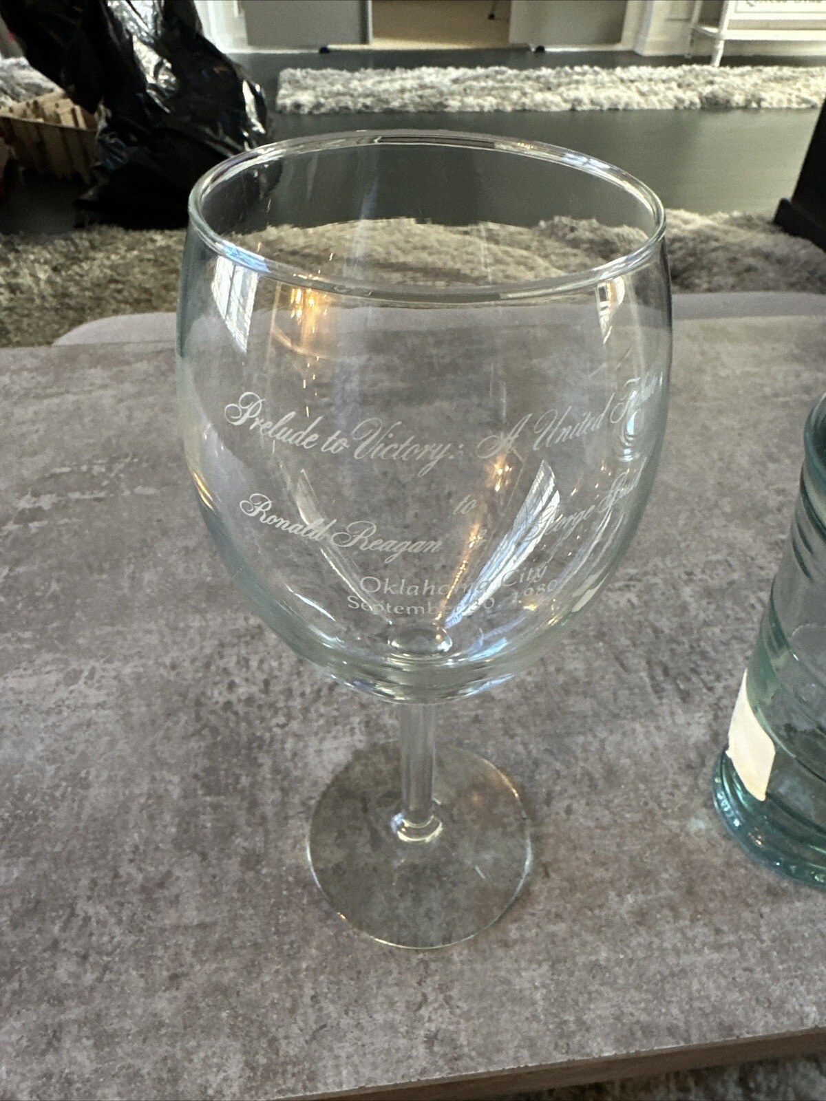 PresidentialRonald Reagan George Bush Wine Glass Oklahoma City OK ...