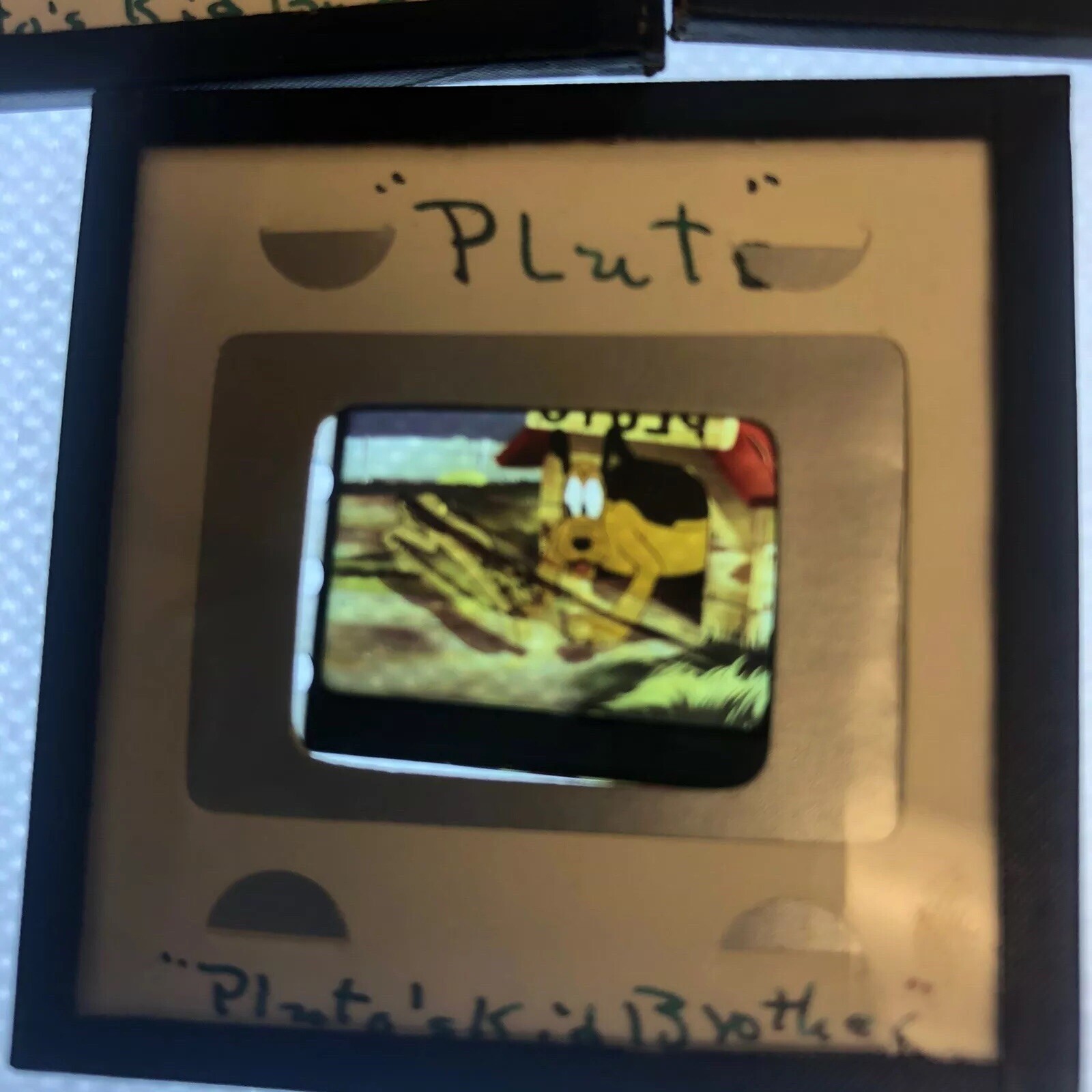 LOT OF 3 COLOR VINTAGE SLIDES "Pluto" PLUTO'S KID BROTHER movie Walt ...