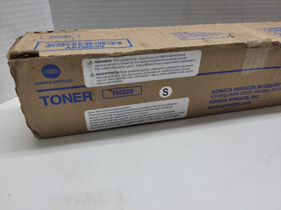 Genuine Konica Minolta TN323 Toner Cartridge A87M030 OEM TN-323 NEW ...
