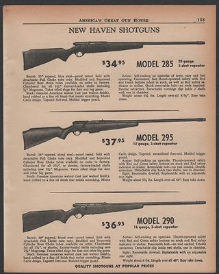 1961 New Haven Model 285, 295, 290 Shotgun AD | eBay