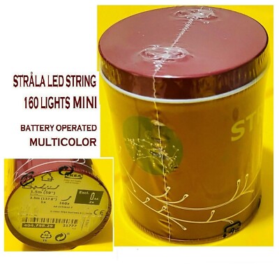 IKea STRALA LED String 160 Lights Battery Operated Mini Multicolor ...